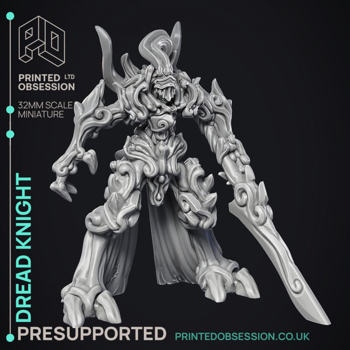 3D Printable Dread Knight - Large Monster - PRESUPPORTED - Hell Hath No ...
