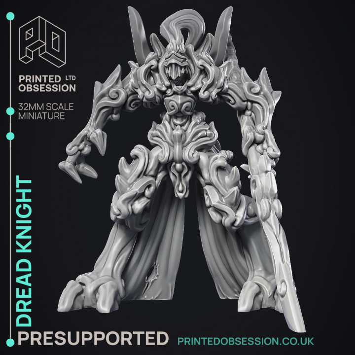 3D Printable Dread Knight - Large Monster - PRESUPPORTED - Hell Hath No ...