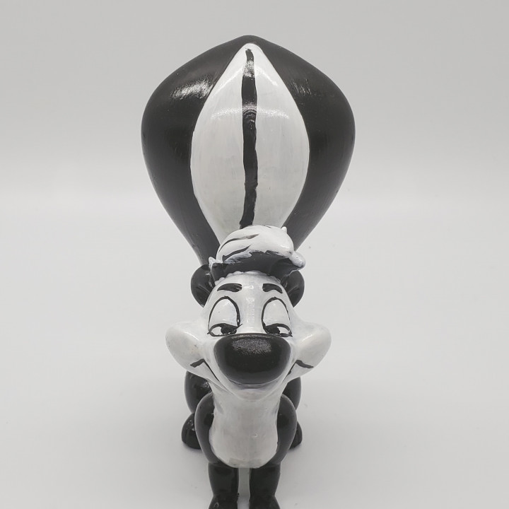3D Print of Pepe le Pew from Looney Tunes by jimsprinting