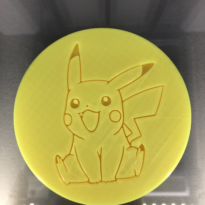 3D Printable pikachu coaster (pair) by Idea Lab