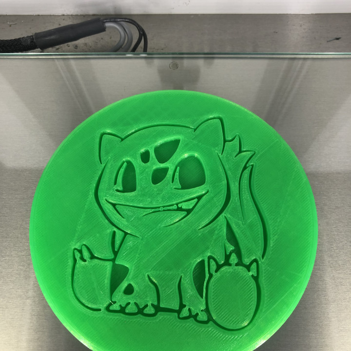 3D Printable Bulbasaur coasters (pair) by Idea Lab