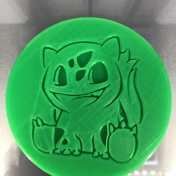 3D Printable Bulbasaur coasters (pair) by Idea Lab