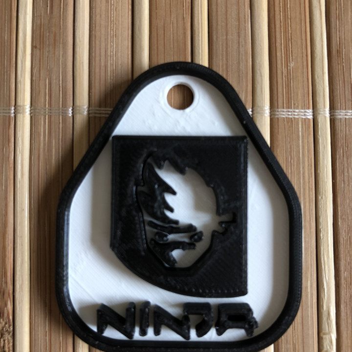 3D Printable Ninja Keychain (single extruder) by Raimon Baudoin