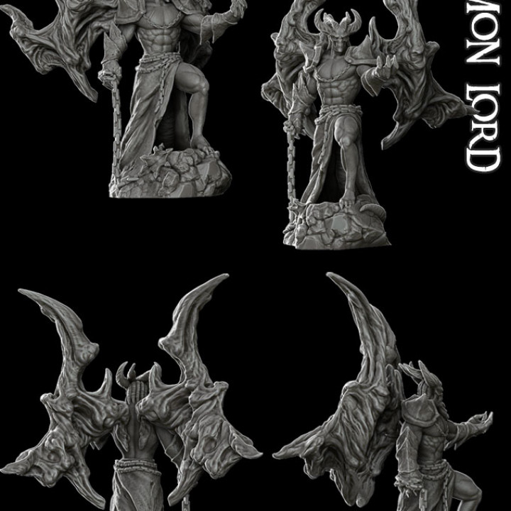 3D Printable Epic Model Kit: Demon Lord by RocketPigGames