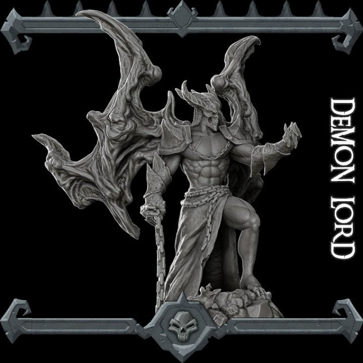 3D Printable Epic Model Kit: Demon Lord by RocketPigGames
