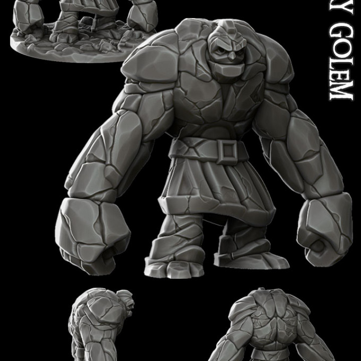 3D Printable Clay Golem by RocketPigGames
