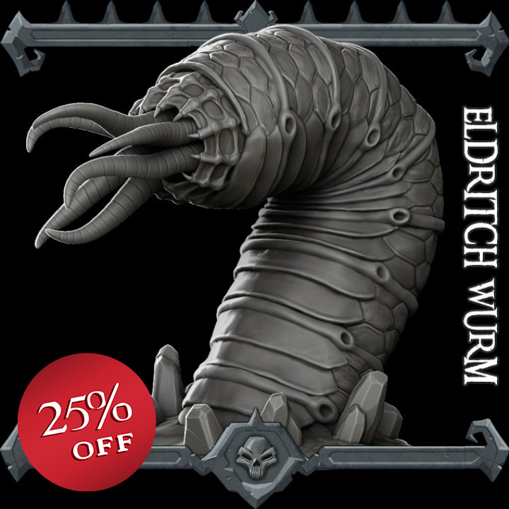3D Printable Epic Model Kit: Eldritch Wurm by RocketPigGames