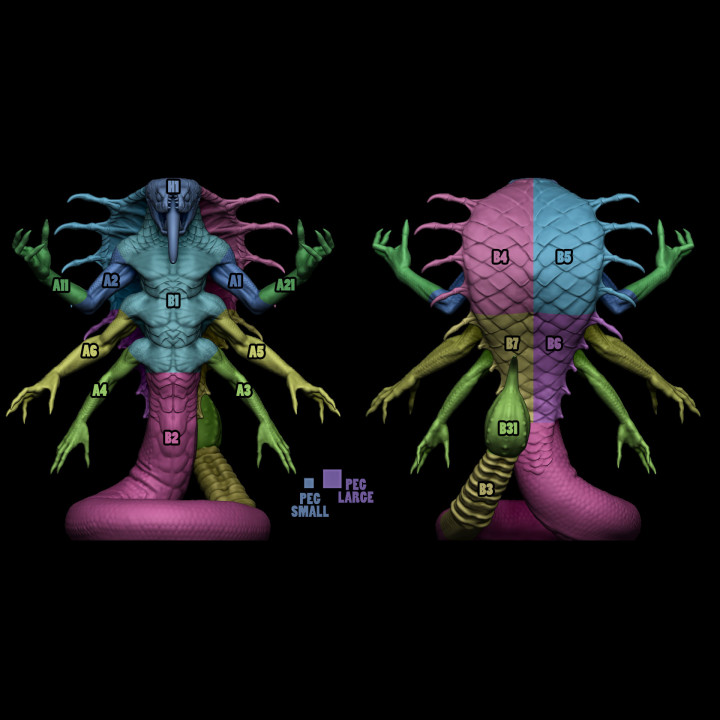 3D Printable Epic Model Kit: Yig by RocketPigGames