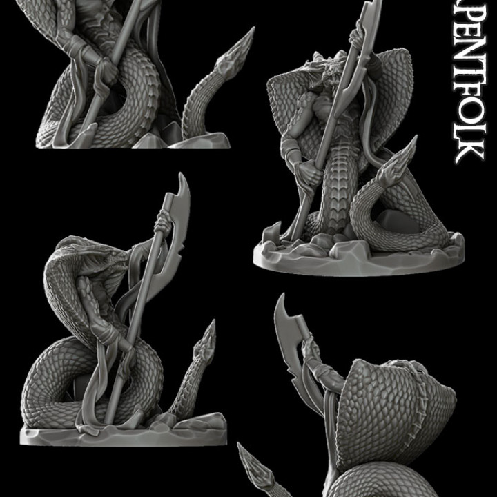 3D Printable Serpent Folk by RocketPigGames