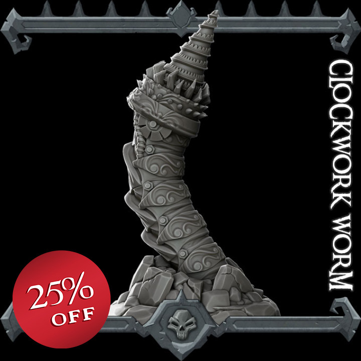 3D Printable Clockwork Worm by RocketPigGames