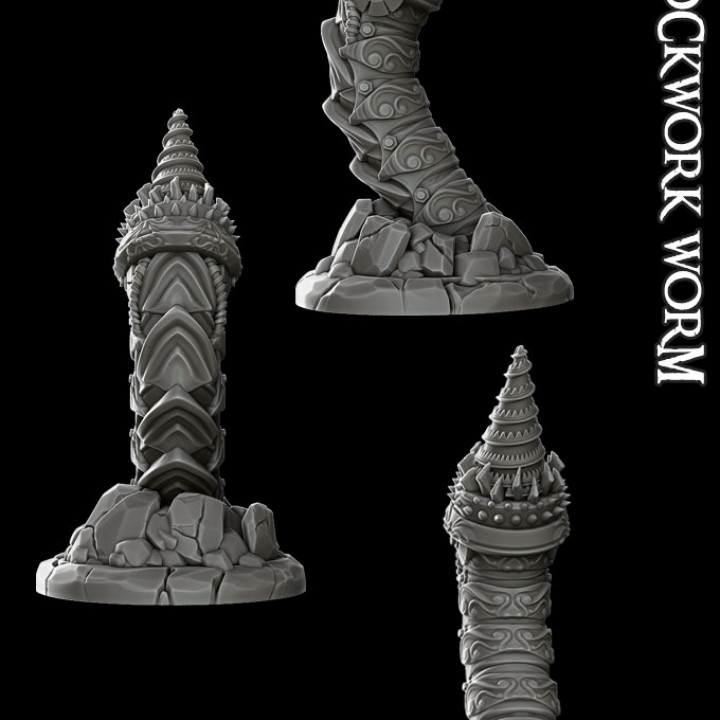 3D Printable Clockwork Worm by RocketPigGames