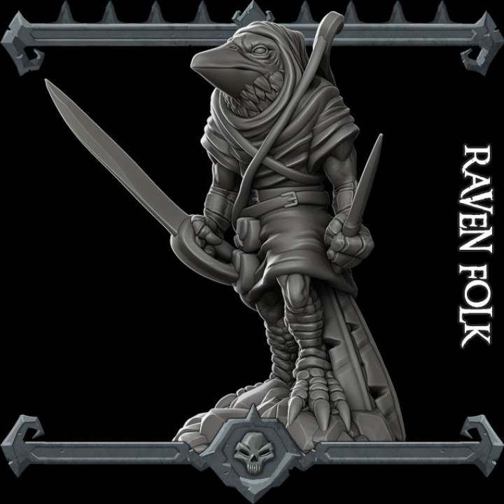 3D Printable Raven Folk by RocketPigGames