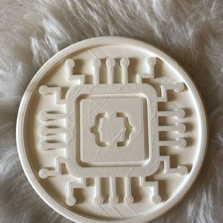 3D Printable Chip coaster by raimonvibe