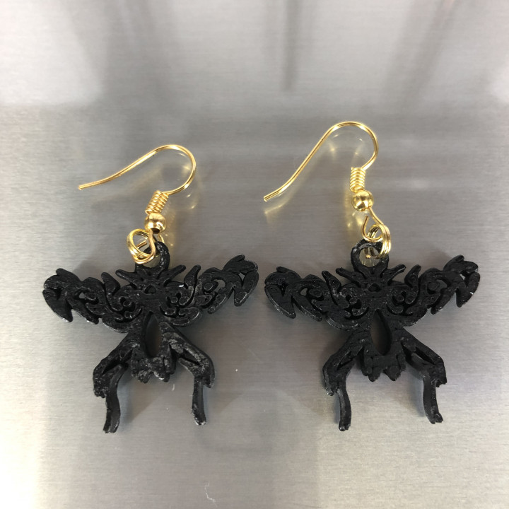 3D Printable Celtic fly earrings by Idea Lab