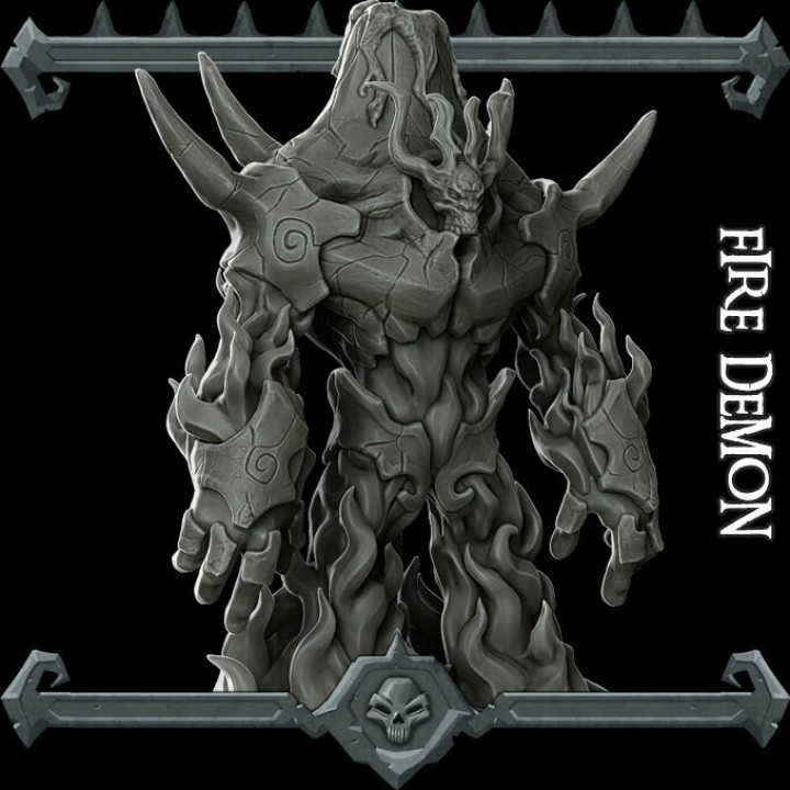 3D Printable Deluxe: Fire Demon by RocketPigGames