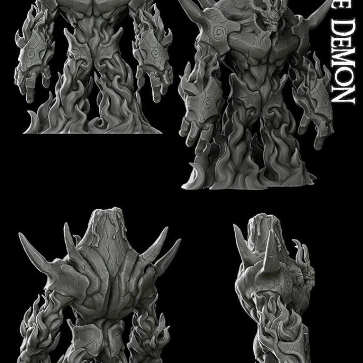 3D Printable Deluxe: Fire Demon by RocketPigGames