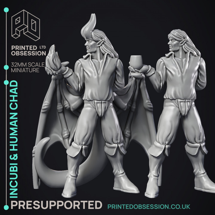 3D Printable Succubus & Incubus Collection - 14 models 7 demon 7 human ...