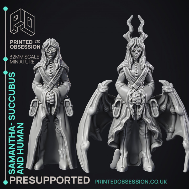 3D Printable Succubus & Incubus Collection - 14 models 7 demon 7 human ...