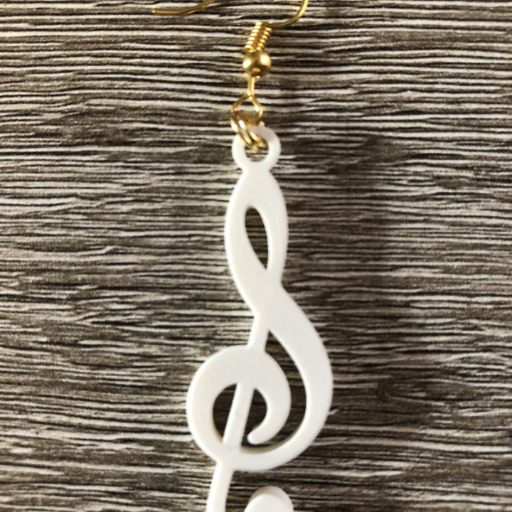 3D Printable Musical note earrings by raimonvibe