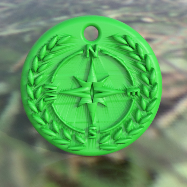 3D Printable Compass pendant by Idea Lab