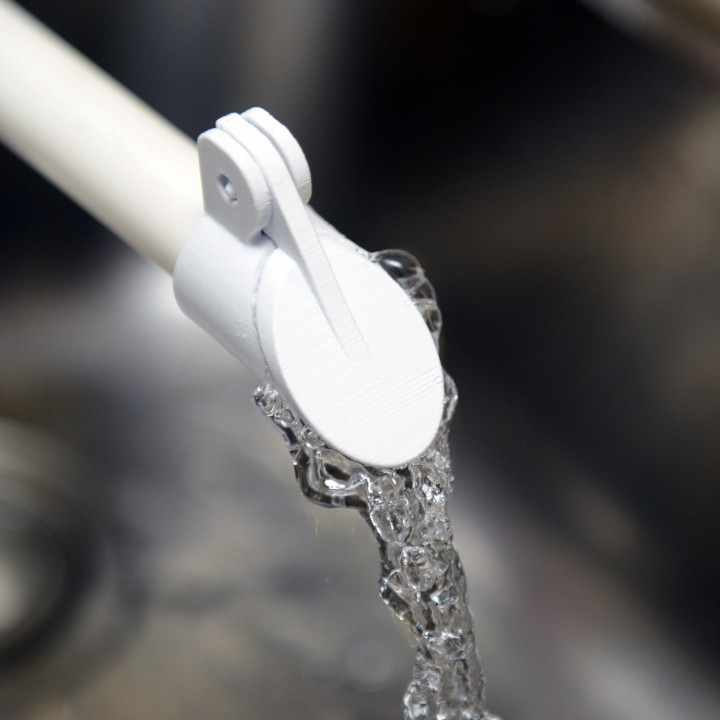 3D Printable 15mm Pipe Flap Valve - prints assembled! by Clockspring