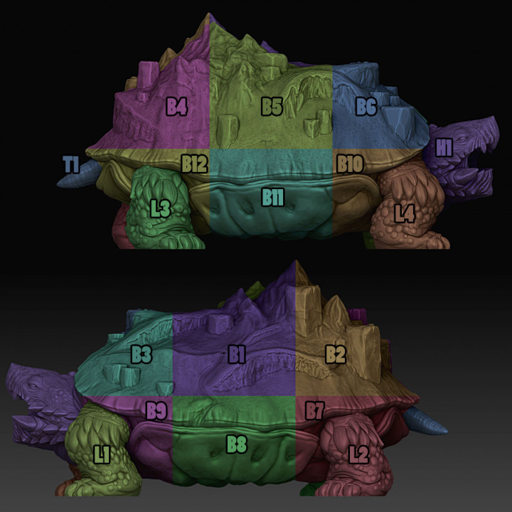 3D Printable Epic Model Kit: Island Turtle by RocketPigGames