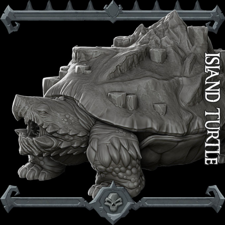 3D Printable Epic Model Kit: Island Turtle by RocketPigGames