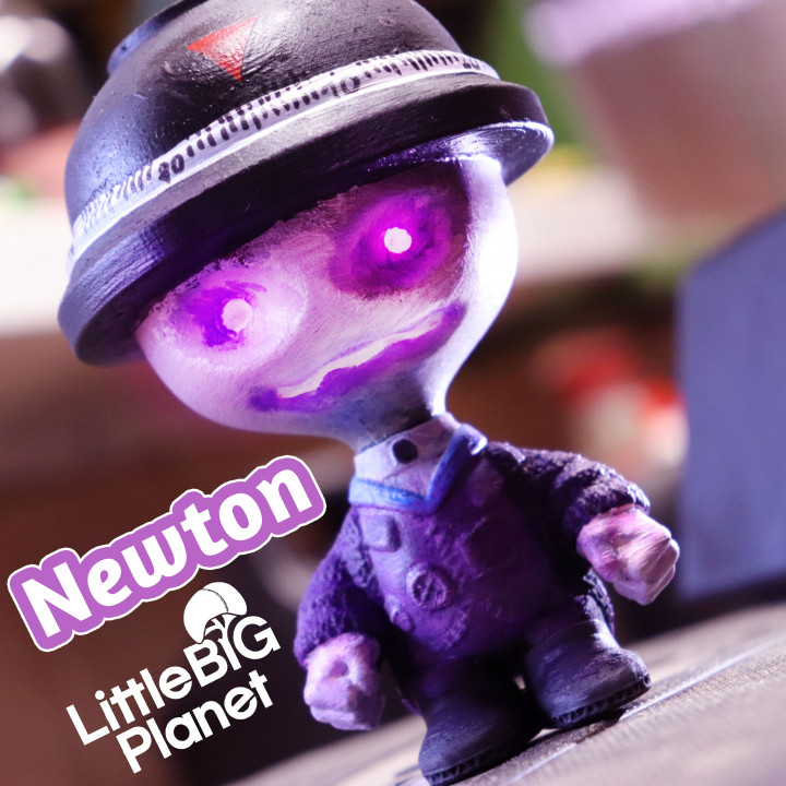 3D Printable Newton from "Little Big Planet" (support free) by Rober Rollin