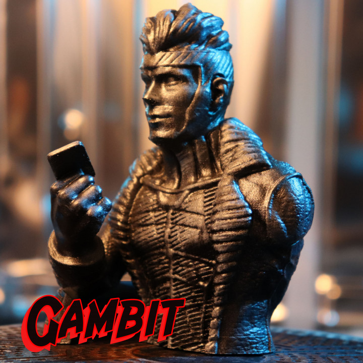 3D Printable Gambit from the X-Men Comics by Rober Rollin