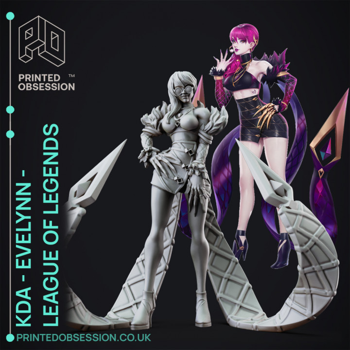 3D Printable Evelynn KDA - League of Legends - 30 cm by Printed Obsession