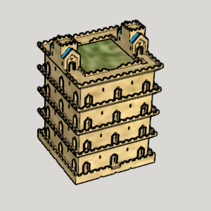 3D Printable Fort Type Mini Flower Pot by Freedom_Fighter_Shion