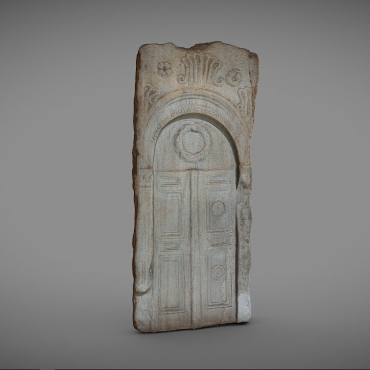 3D Printable Funerary stele decorated with a crown by Marchal Geoffrey