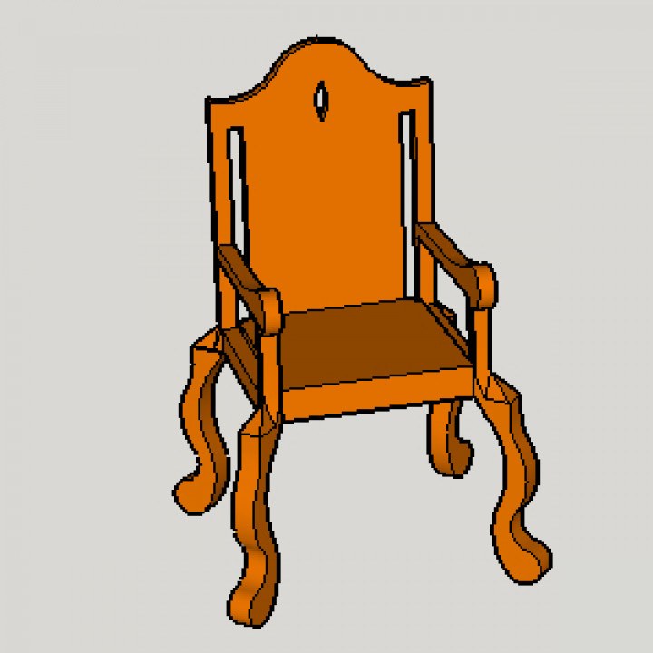 3D Printable Classic Chair by Shidou_Industries