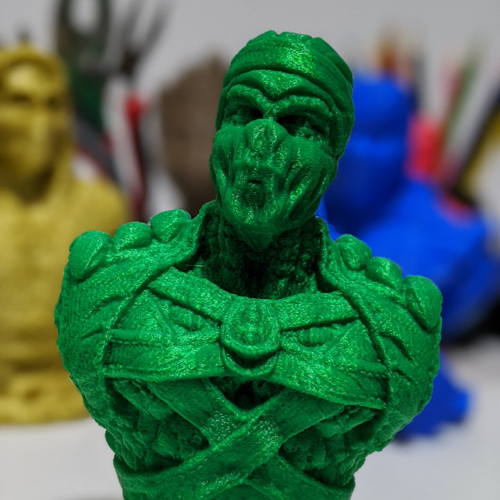 3D Print of Reptile Ninja - Support free bust by sabino