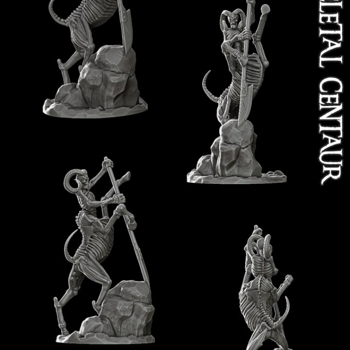 3D Printable Deluxe Skeletal Centaur by RocketPigGames