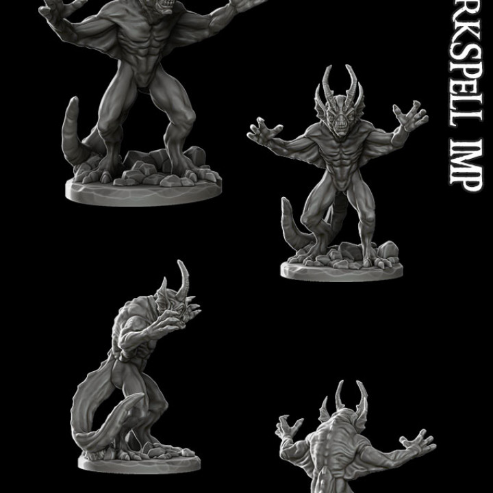 3D Printable Dark Spell Imp by RocketPigGames