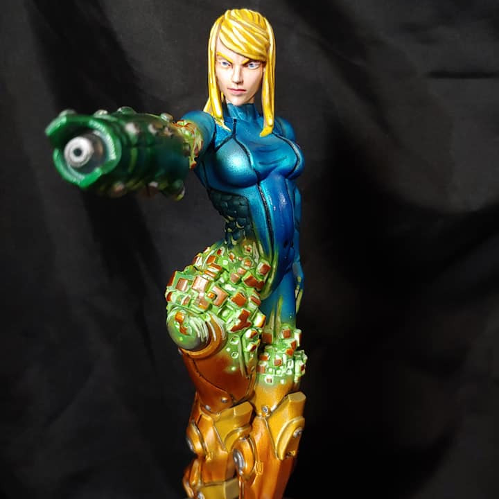 3D Print of Samus Aran - Metroid - 25cm model by seanbrannin1