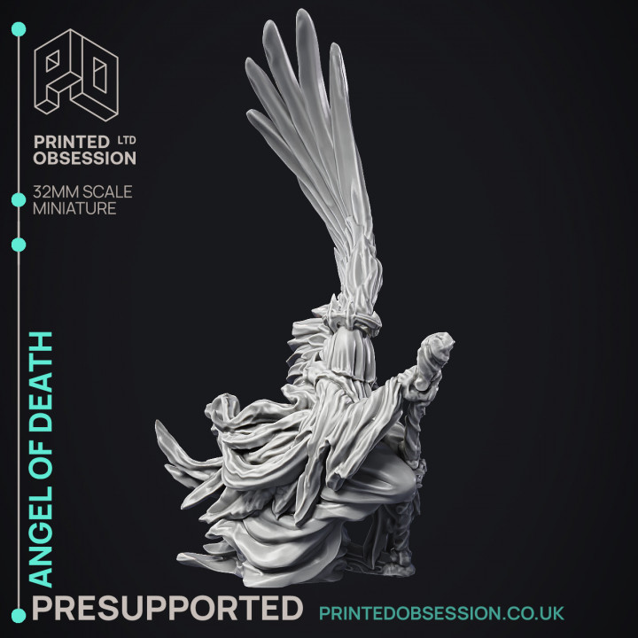 3D Printable Angel of Death - Heaven Hath No Fury - PRESUPPORTED - 32mm ...