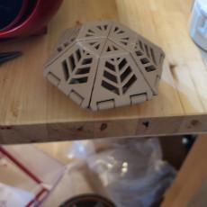 3D Printable Snowflake Hinge Box by Clockspring