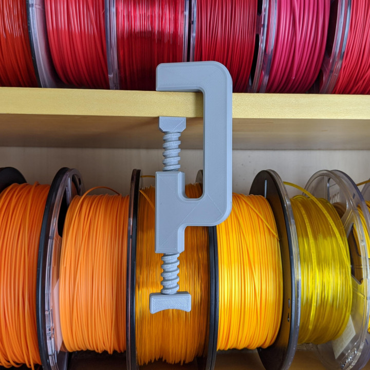 3D Printable Stronger Flat-Print Clamp by Clockspring