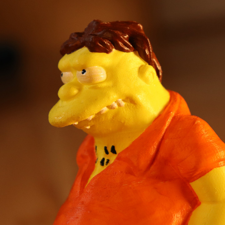 3D Printable Barney Gumble from "The Simpsons by Rober Rollin