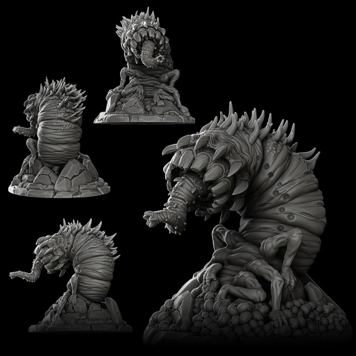 3D Printable Death Worm by RocketPigGames