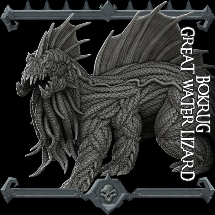 3D Printable Bokrug Great Water Lizard by RocketPigGames