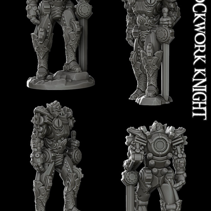 3D Printable Clockwork Knight by RocketPigGames