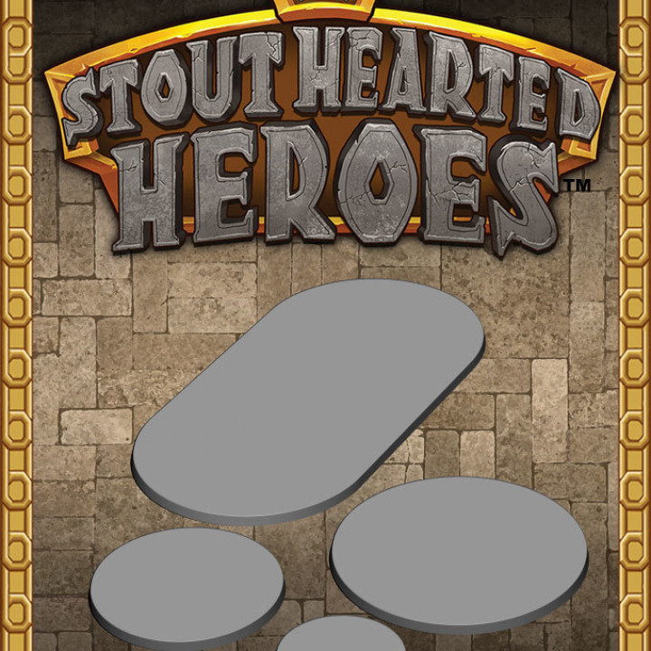 3D Printable Miniature Bases (Basic) by RocketPigGames