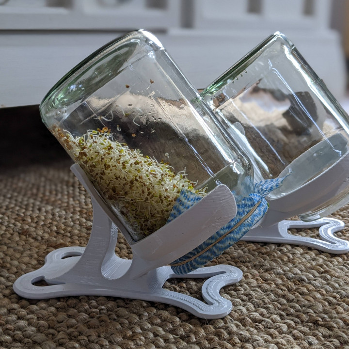 3D Printable Sprout Jar Stand by Clockspring
