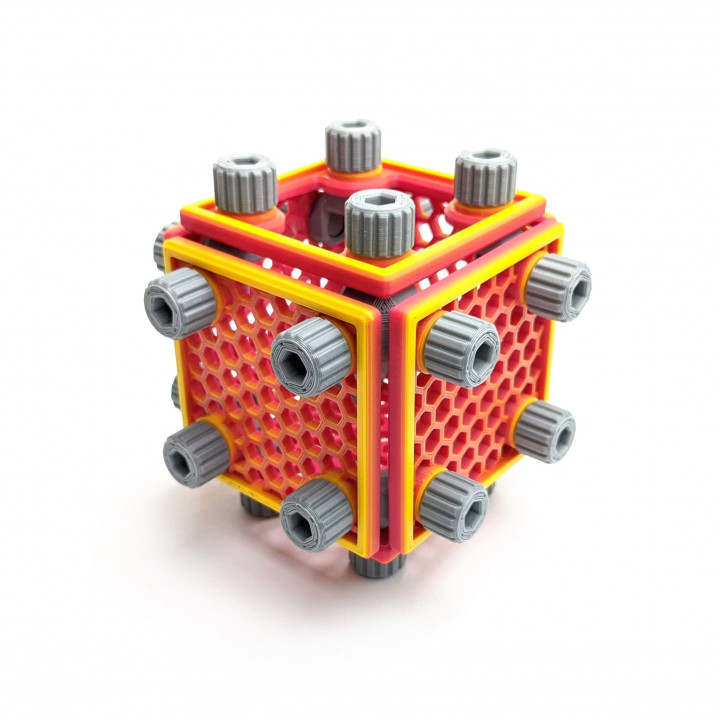 3D Printable Bolted Polyhedron Bundle! by Clockspring