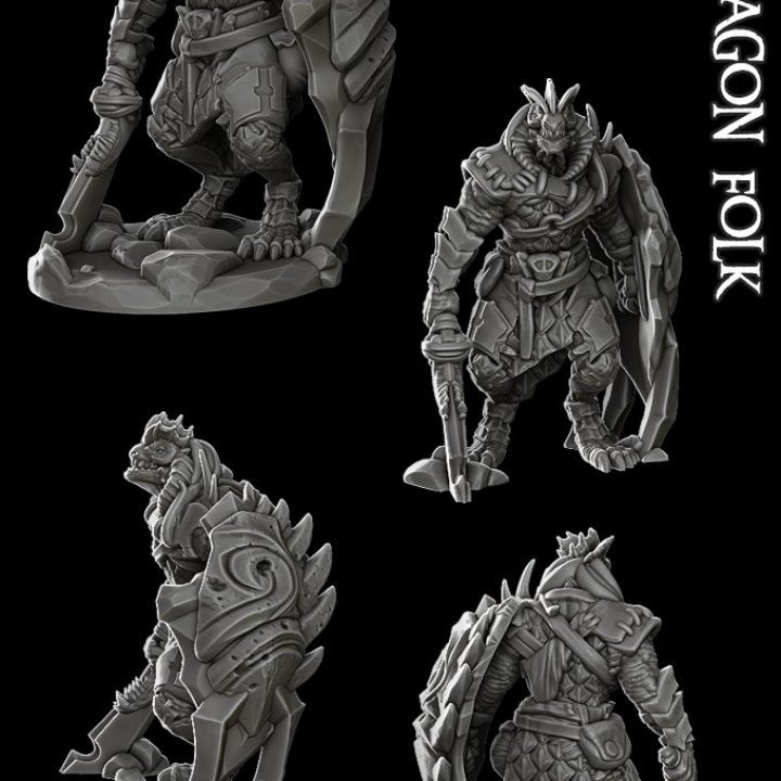 3D Printable Dragon Folk by RocketPigGames