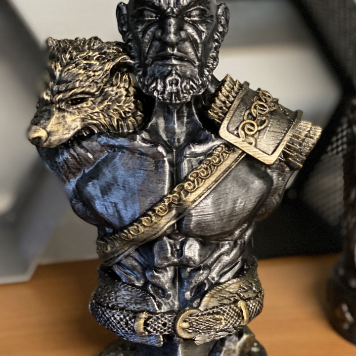 3D Print of Viking Bust figure (support free) by Venmos