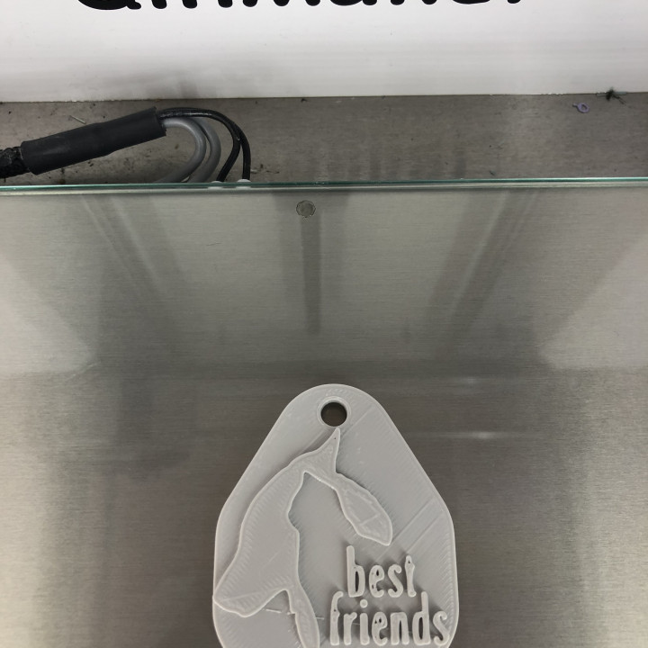 3D Printable Keychain 'best friends' by Idea Lab